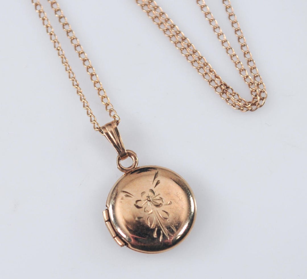 Vintage Ballou Gold Filled Baby Locket Necklace - Etsy