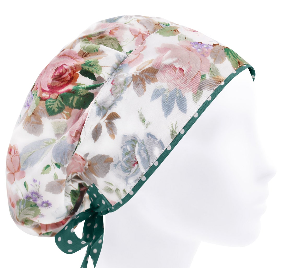 Surgical Cap Women, Scrub Hats, Surgery Caps, Nurse Hat, Rose Floral - Etsy