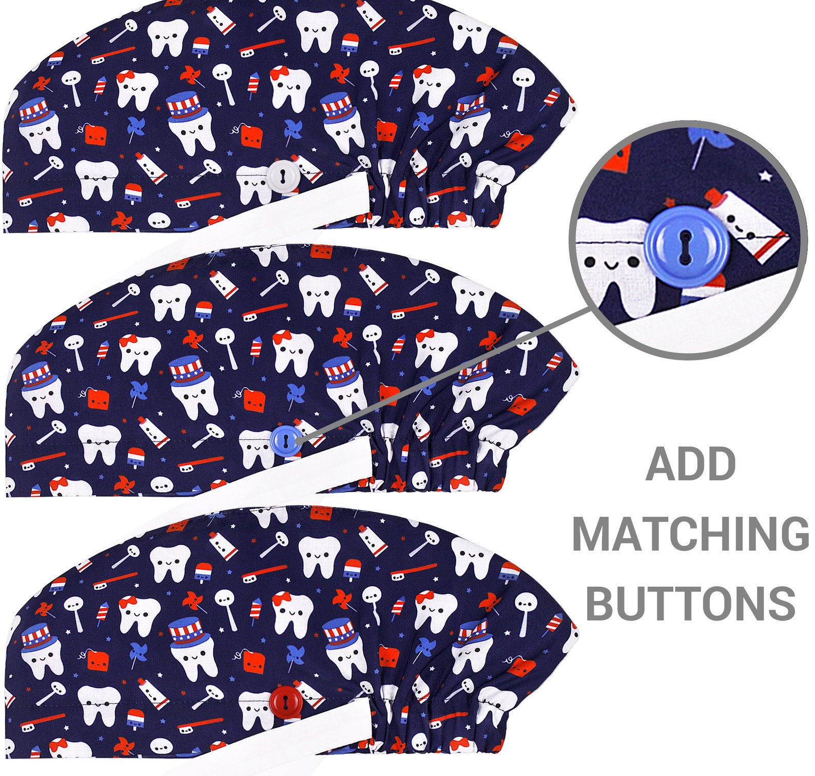 Dental Nurse Cap Teeth Scrub Cap Surgical Cap Women Scrub - Etsy