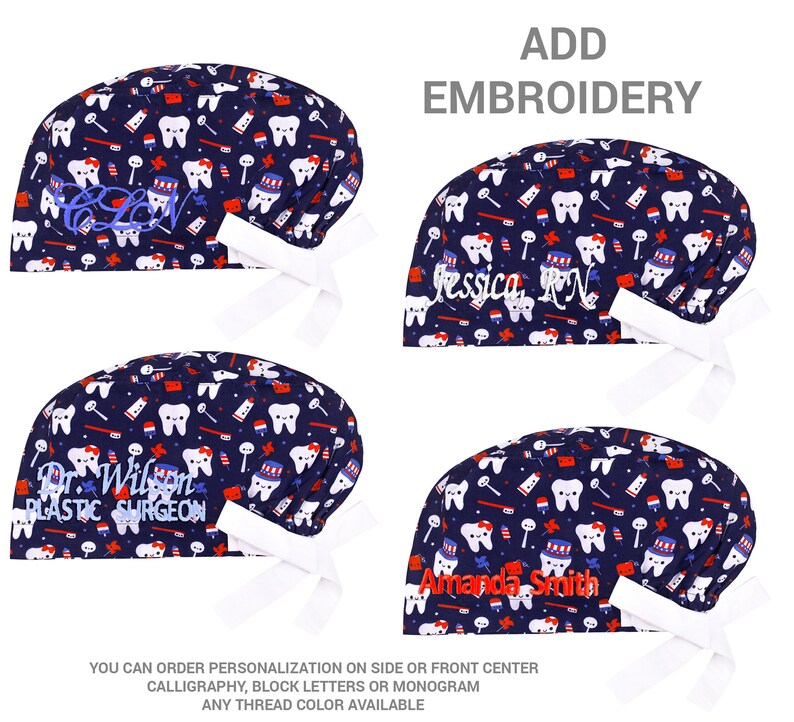 Dental Nurse Cap Teeth Scrub Cap Surgical Cap Women Scrub - Etsy