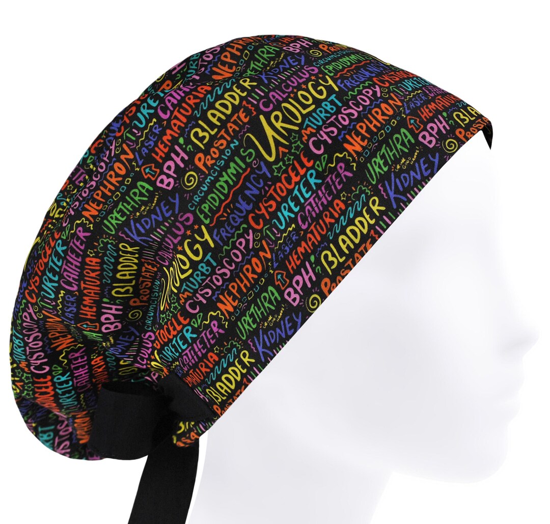 Urology Surgical Scrub Cap, Kidney Print Womens Euro Urologist Surgeon ...