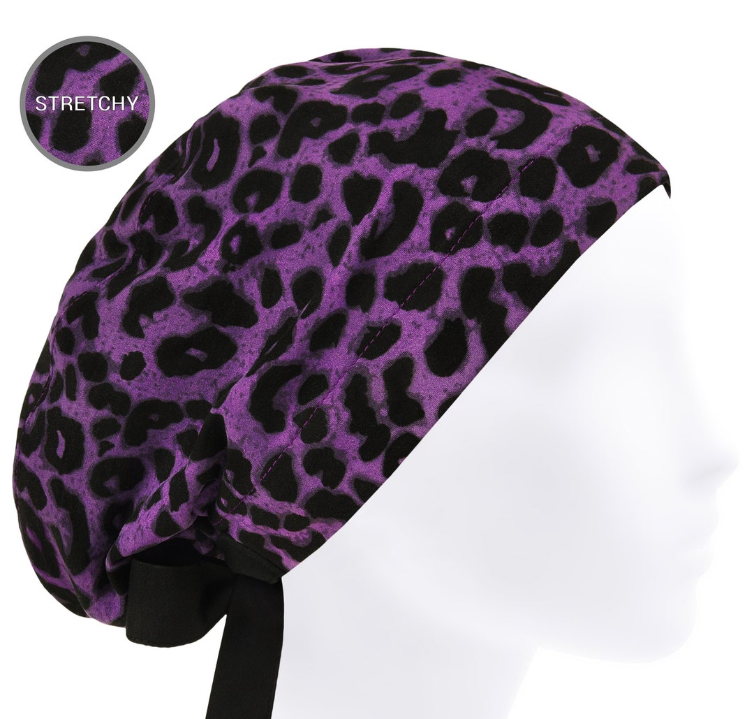 Scrub Caps Cheetah, Scrub Hats for Women, Womens Surgical Cap, Nurse ...