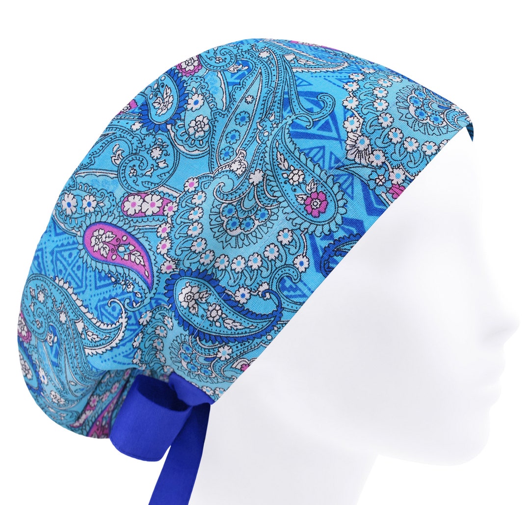 Scrub Hats, Scrub Cap, Surgery Caps, Paisley Surgical Hat - Etsy