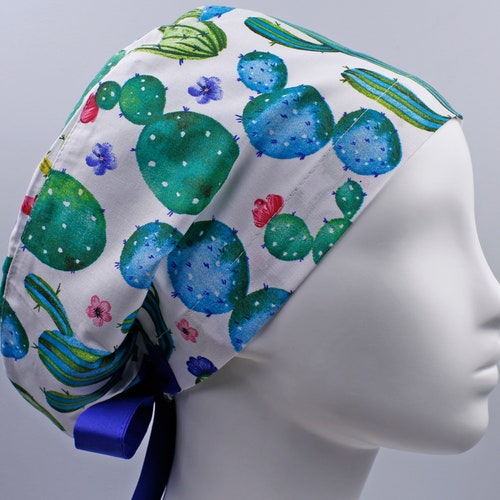 Surgical Scrub Hat Surgery Caps Scrub Hats Cactus Scrub Cap - Etsy