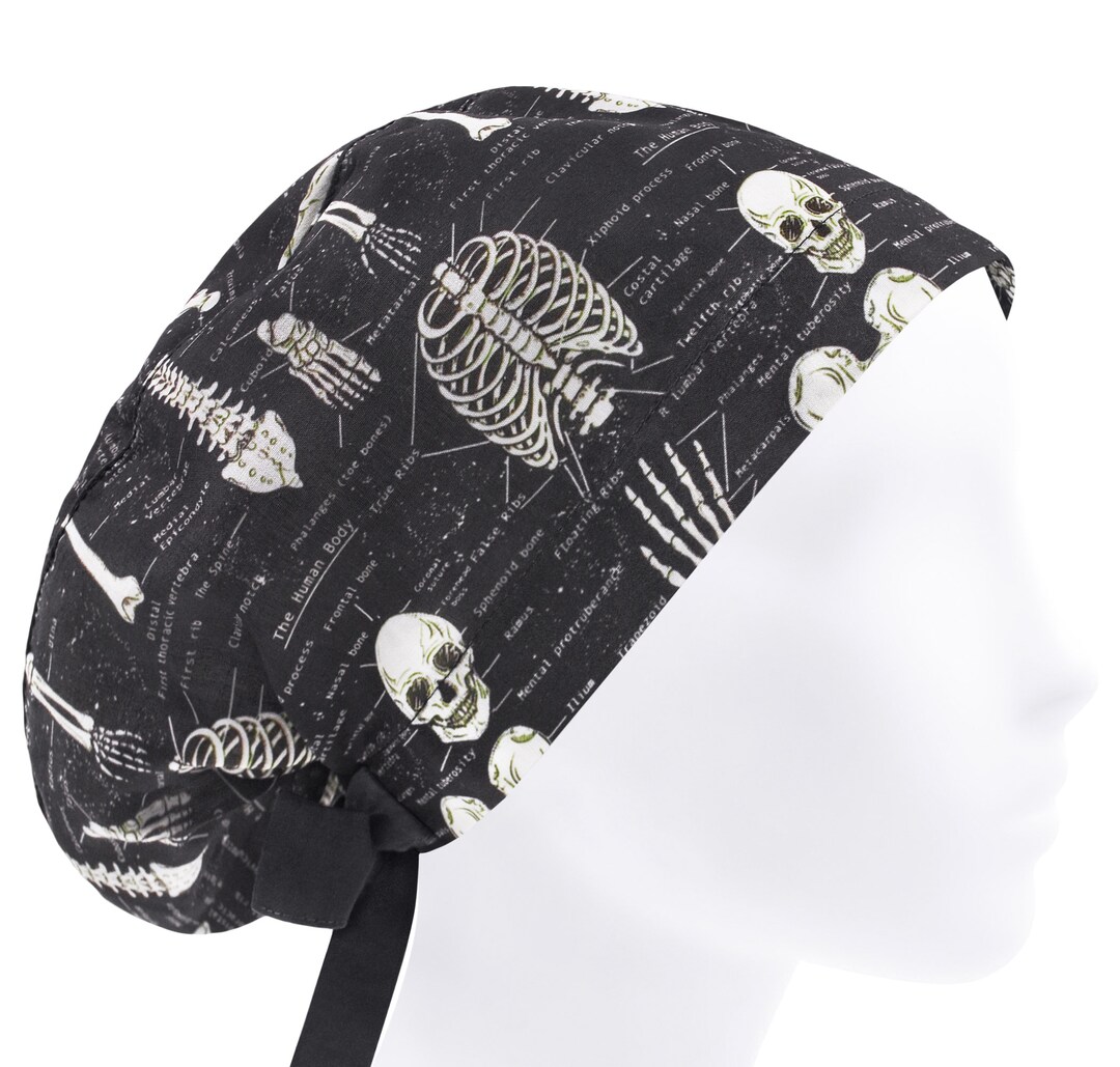 Spine Nurse Cap, Scrub Caps Ribs, Surgical Cap Women, Scrub Hats Organs ...