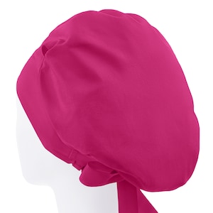 Surgical Cap Women, Scrub Hats, Surgery Caps, Nurse Hat, Solid Hot Pink ...
