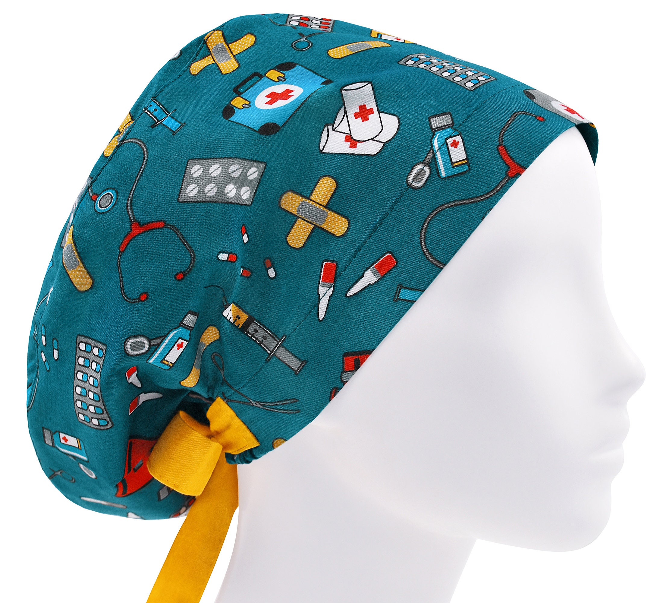 Nurse Cap Surgical Cap Scrub Hats Medical Scrub Caps Teal - Etsy Australia