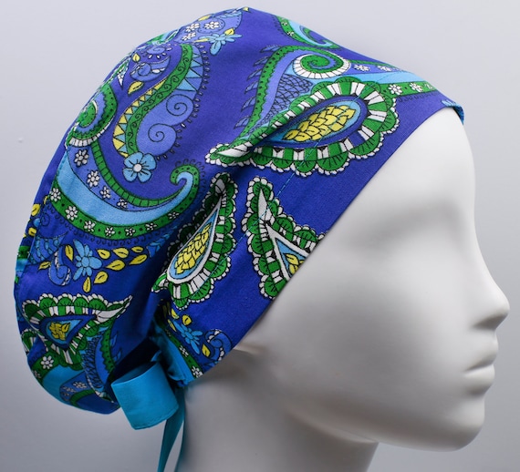 Scrub Hats Scrub Cap Surgery Caps Paisley Surgical Hat - Etsy