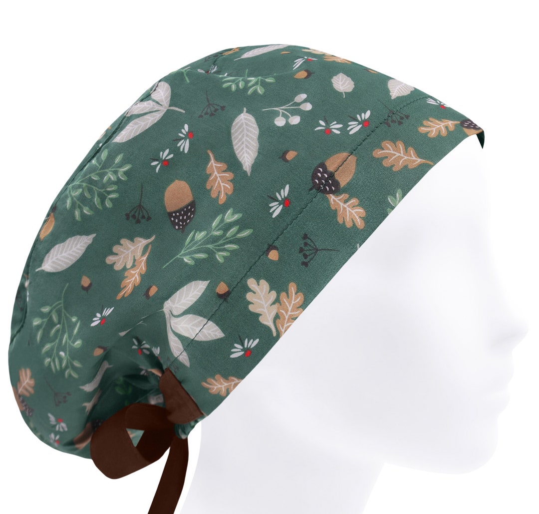 Scrub Hats, Scrub Cap, Fall Surgery Caps, Acorn Surgical Hat, Surgical ...