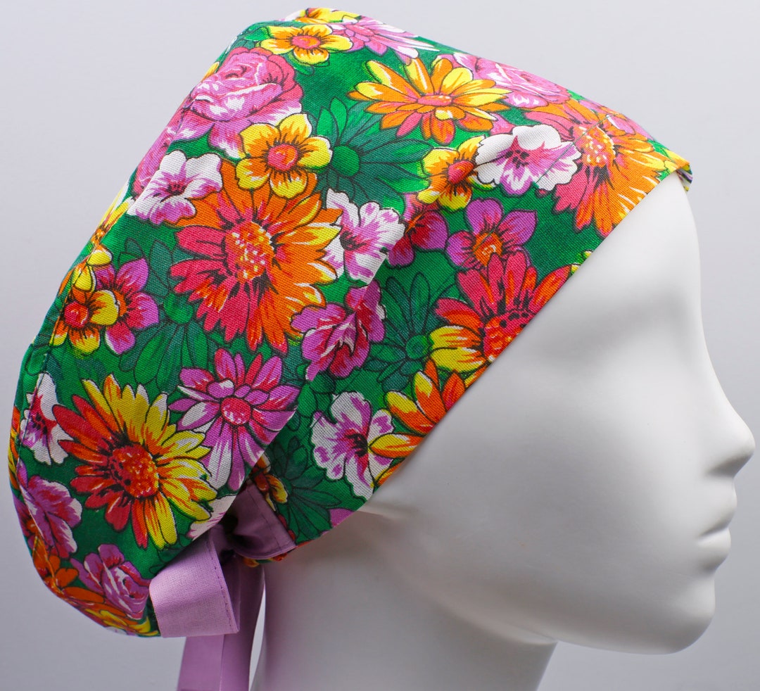 Surgical Cap Scrub Caps Scrub Hats Floral Nurse Scrub Cap - Etsy