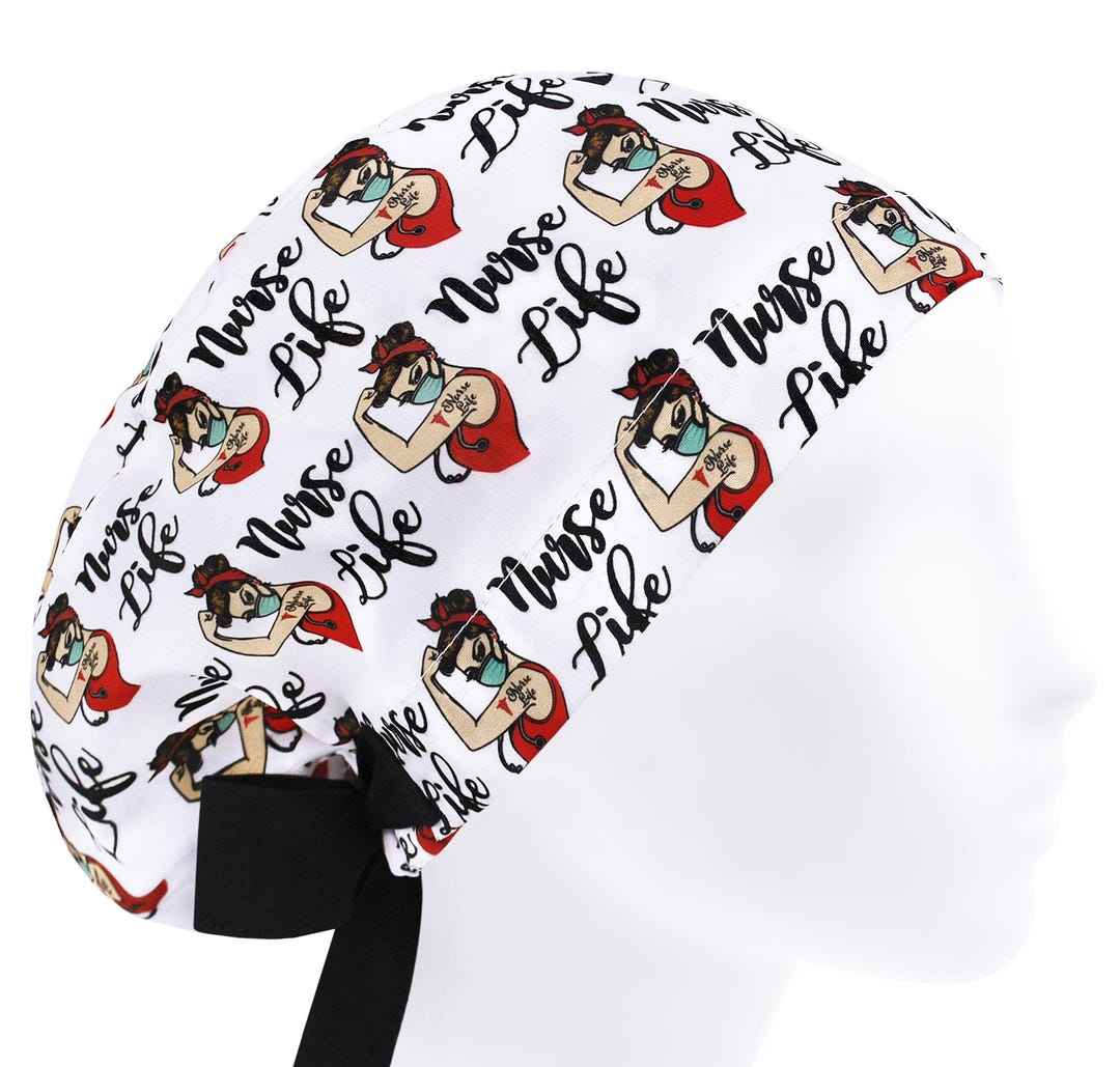 Nurse Life Scrub Cap, Surgical Cap Women, Scrub Caps Womens, Scrub Hats ...