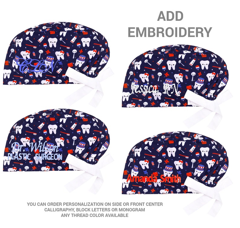 Dental Nurse Cap Teeth Scrub Cap Surgical Cap Women Scrub - Etsy