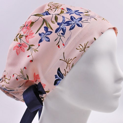 Scrub Cap Surgical Scrub Hat Surgery Caps Scrub Hats Rose Etsy