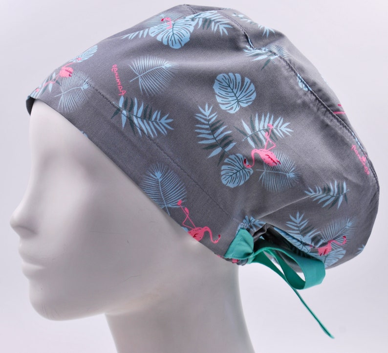 Scrub Hats Surgical Cap Flamingo Scrub Hat Scrub Caps for | Etsy