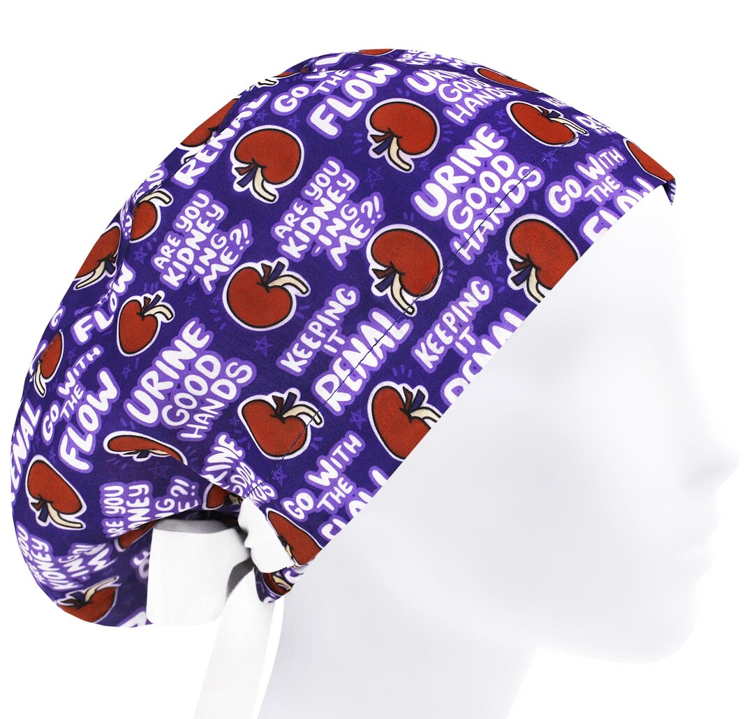 Surgical Scrub Cap for Women - Kidney Urine Scrub Hat - Nephrology and ...