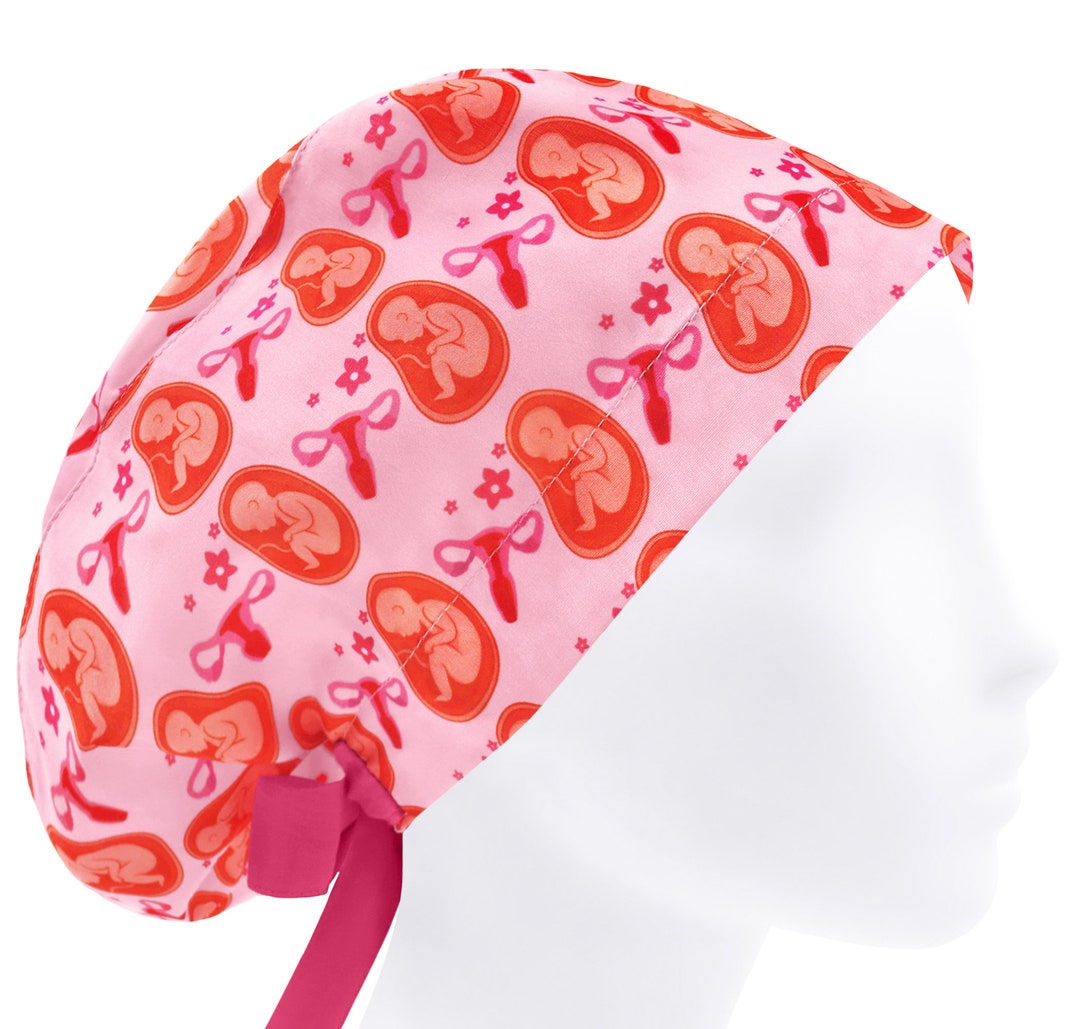 Fetus Nurse Cap, Scrub Caps, Surgical Cap Women, Scrub Hats OB GYN ...