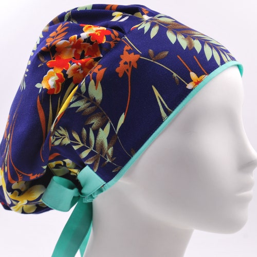 Scrub Caps Scrub Hat Surgery Cap Surgical Hats Floral Etsy