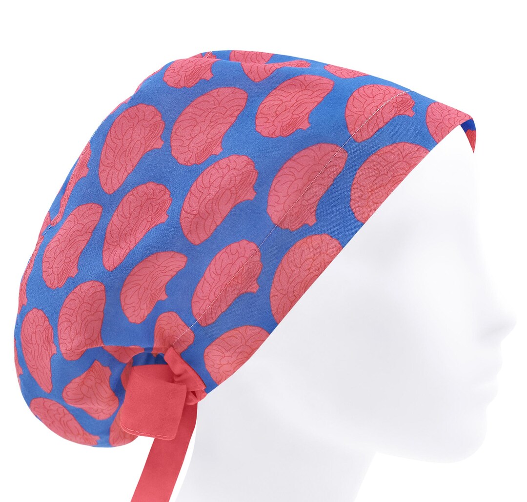 Brain Scrub Caps, Nurse Cap, Surgical Cap, Scrub Hat Blue, Neuro ...