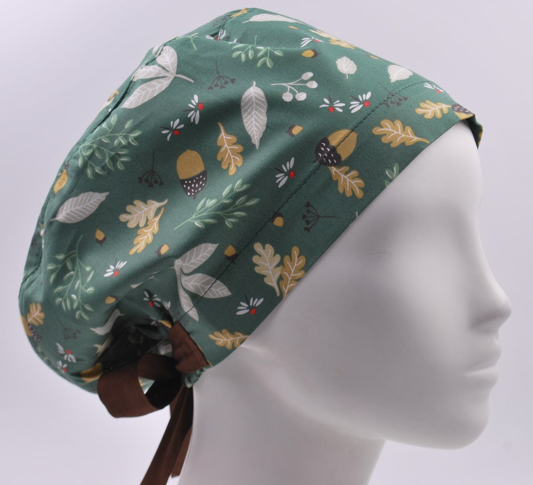 Scrub Hats Scrub Cap Fall Surgery Caps Acorn Surgical Hat - Etsy