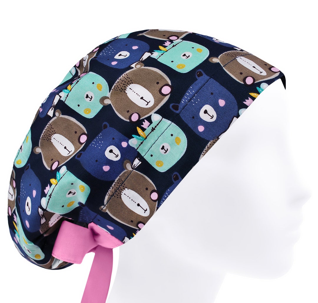 Scrub Cap, Surgical Scrub Hats, Surgery Caps, Scrub Hat Teddy Bear - Etsy