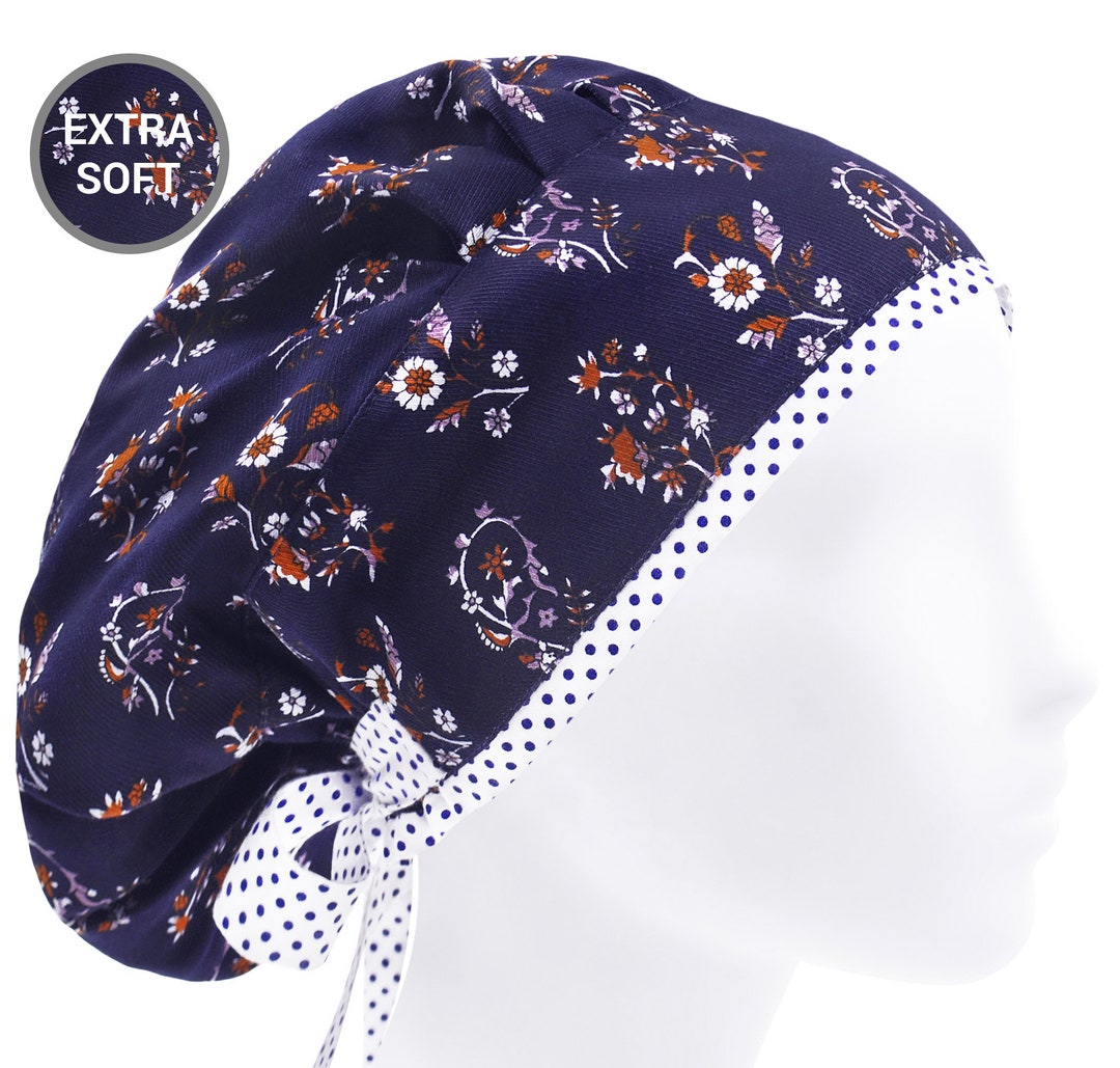 Surgical Cap Women, Scrub Hats, Surgery Caps, Nurse Hat, Blue Floral - Etsy