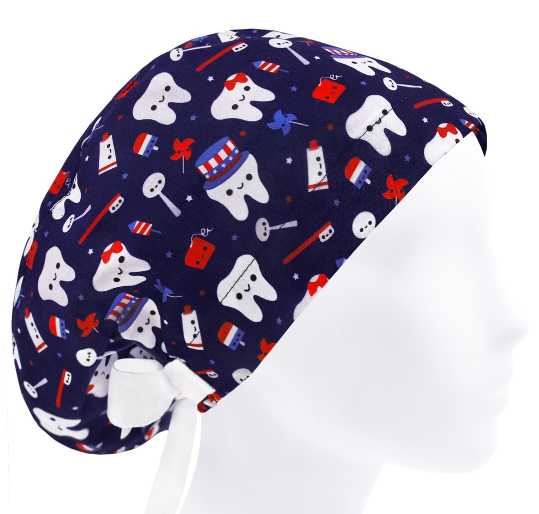 Dental Nurse Cap, Teeth Scrub Cap, Surgical Cap Women, Scrub Hats ...