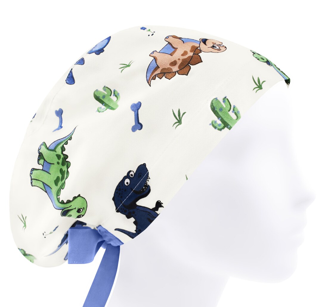 Surgical Cap, Scrub Caps, Scrub Hats Dino, Euro Scrub Cap, Nurse Cap ...