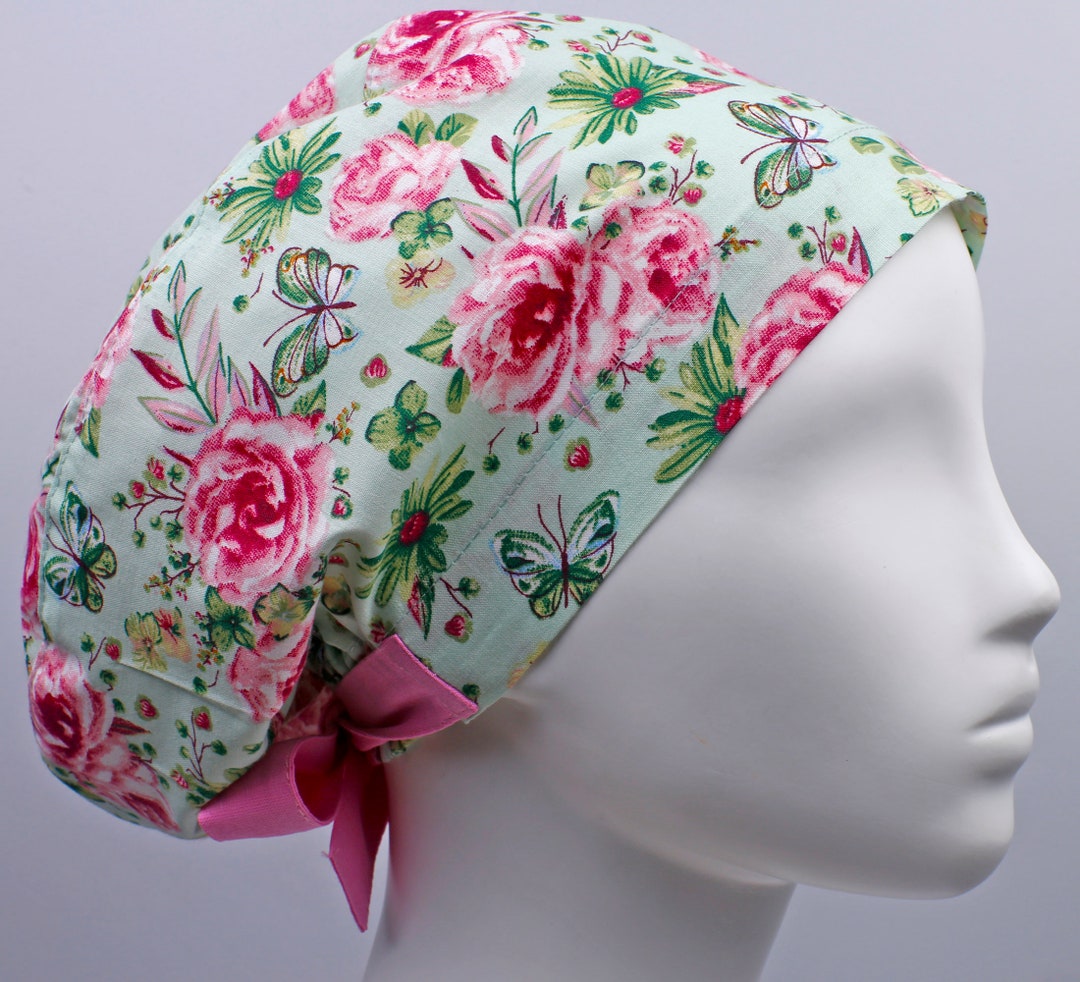 Womens Scrub Caps Scrub Hat Surgical Cap Rose Scrub Hats - Etsy