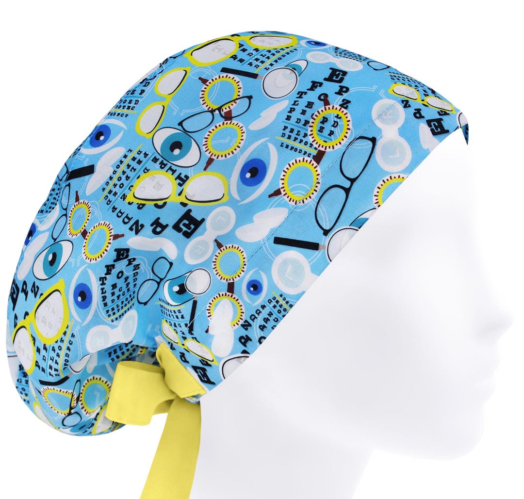 Eye Scrub Cap Woman, Glasses Surgical Hat, Nurse Cap Eyes, Scrub Caps ...
