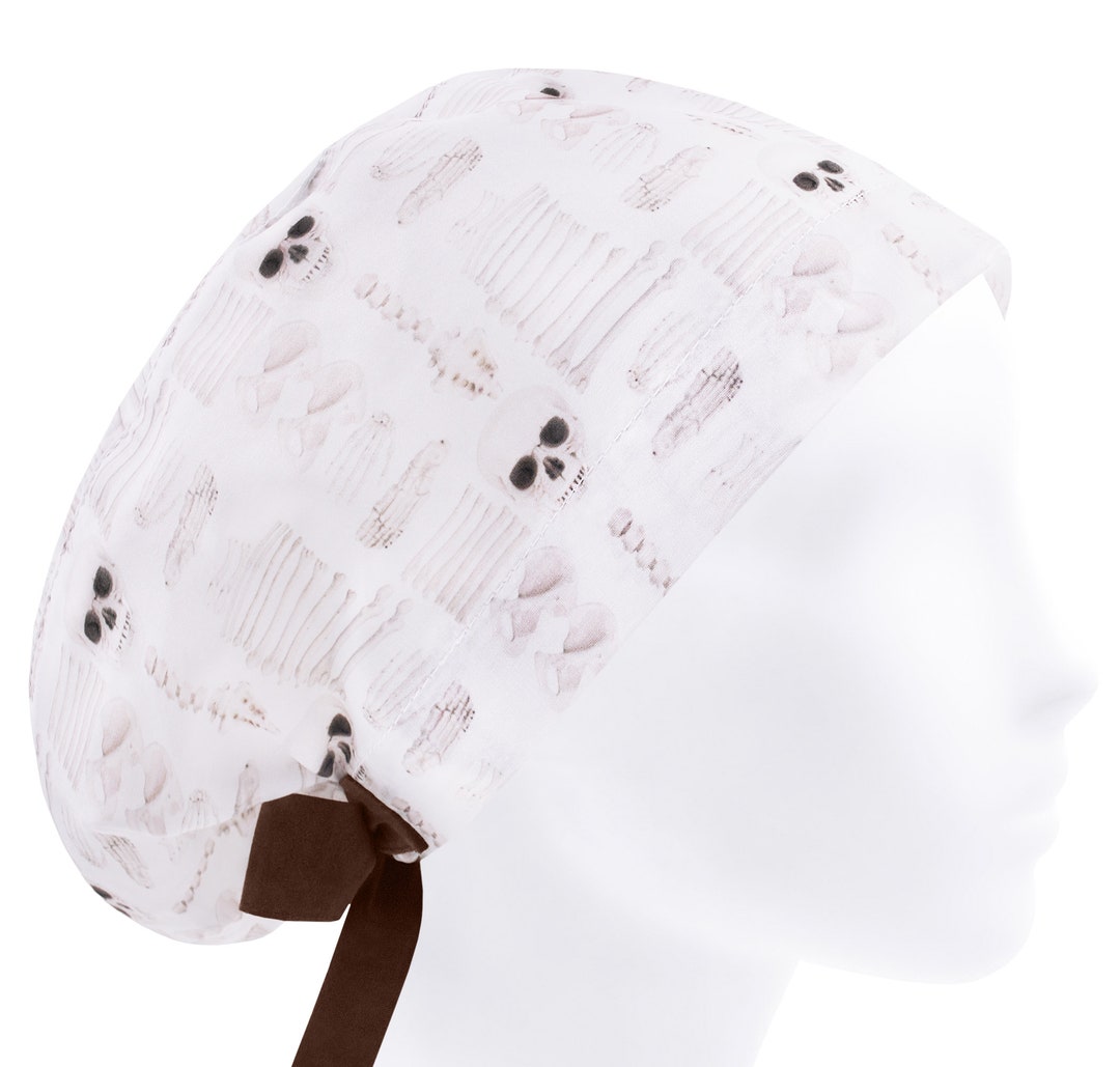 Bones Scrub Caps, Nurse Cap, Surgical Cap Women, Scrub Hats, Scrub Cap ...