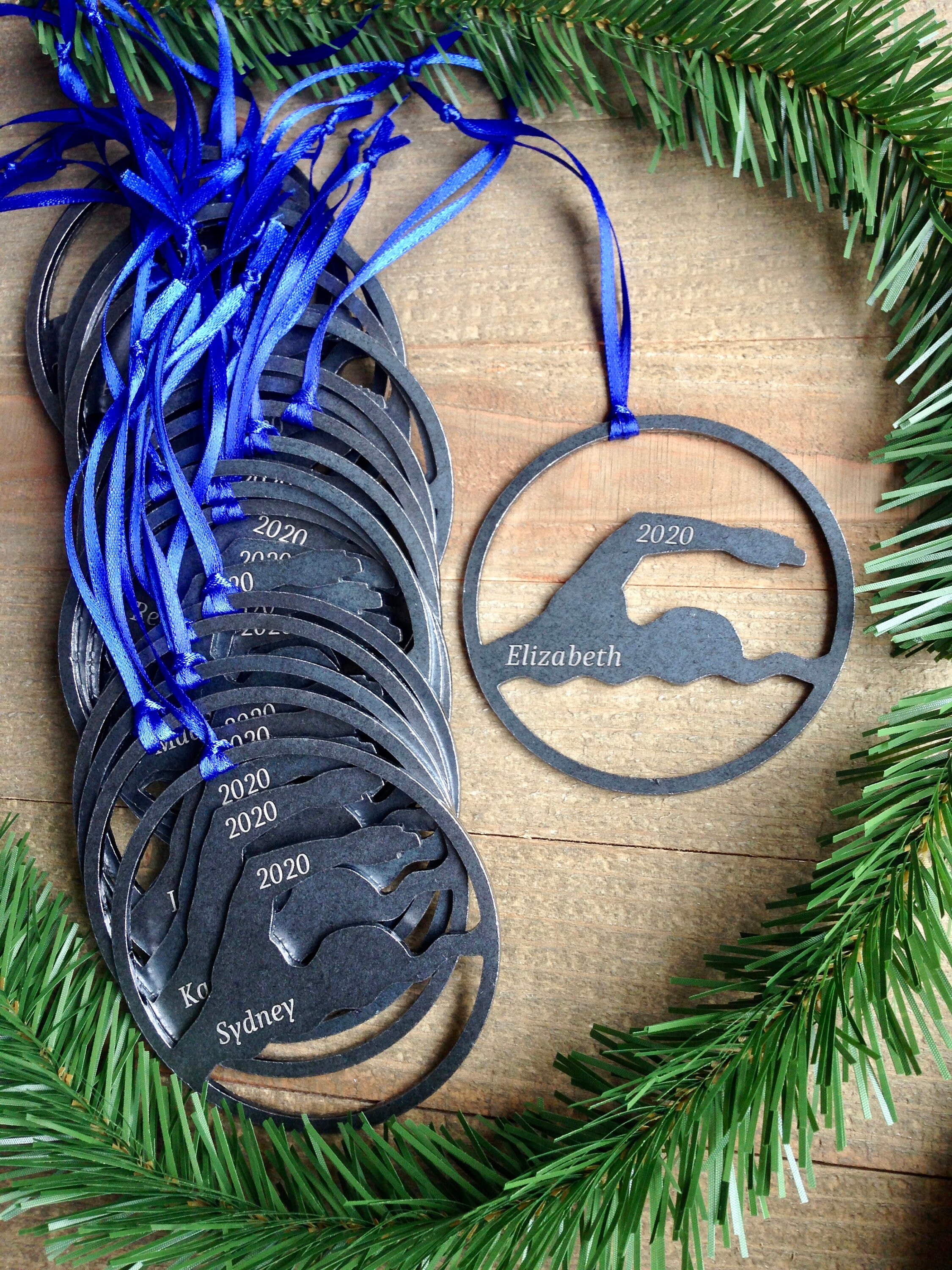 Swimming Metal Ornament Swimmer Pool | Etsy