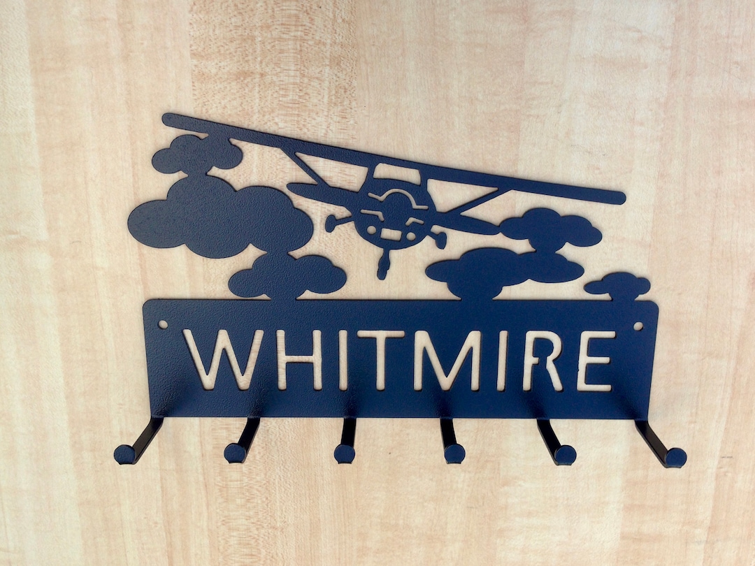 Airplane Key Holder, Personalized Key Hooks, Single Prop - Etsy