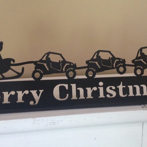UTV Christmas With Santa and Sleigh Sxs Side by Side - Etsy