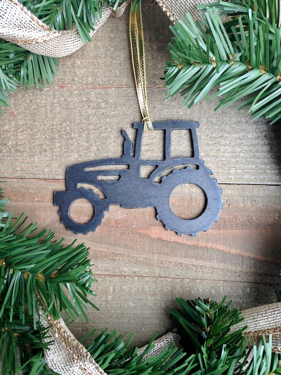 Farm Tractor Metal Ornament Christmas Ornament Country | Etsy