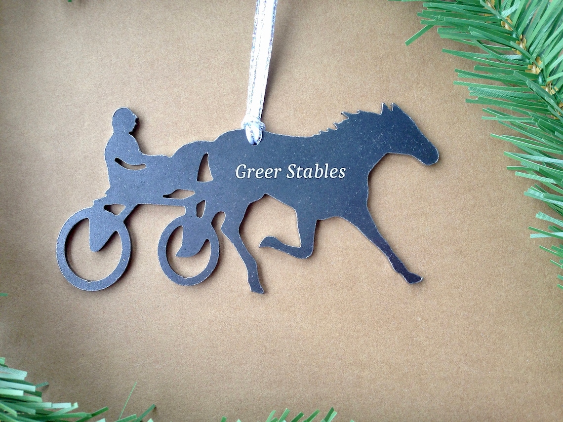 Harness Racing Metal Ornament Horse Racing Gifts Cart - Etsy