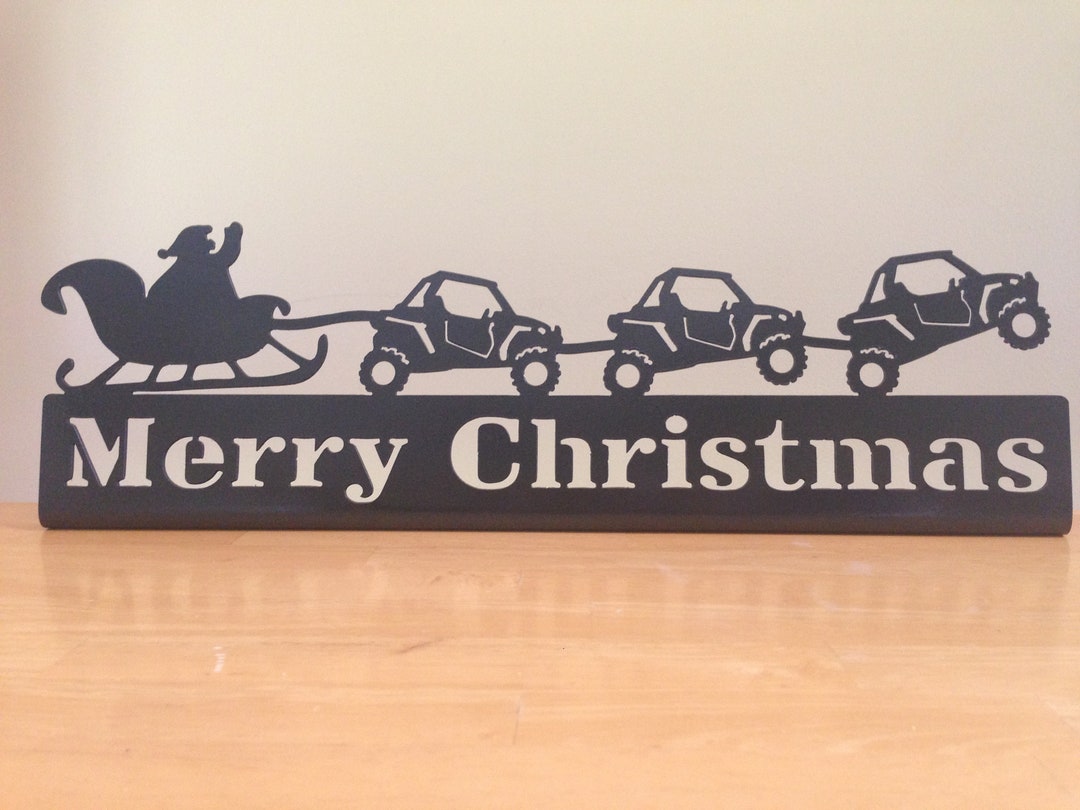 UTV Christmas With Santa and Sleigh Sxs Side by Side - Etsy