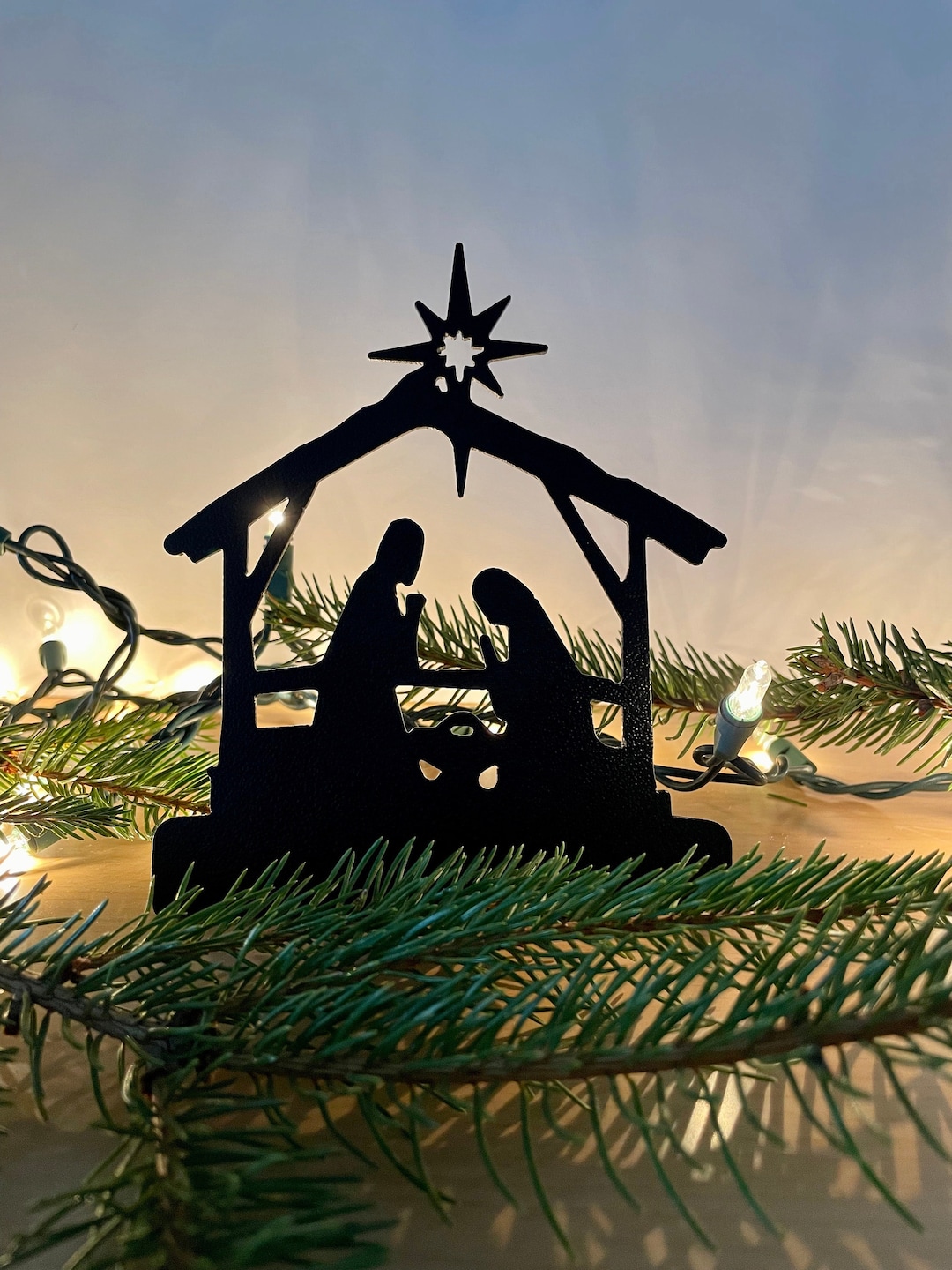 Small Metal Nativity Scene, Christmas Manger Display - Etsy