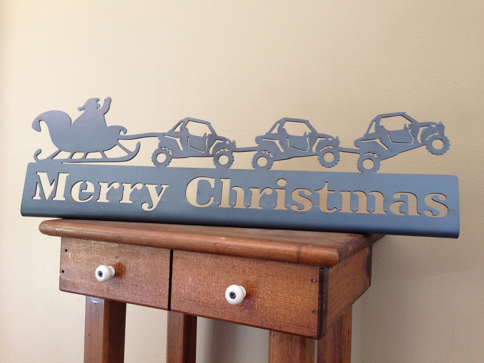 UTV Christmas With Santa and Sleigh Sxs Side by Side - Etsy