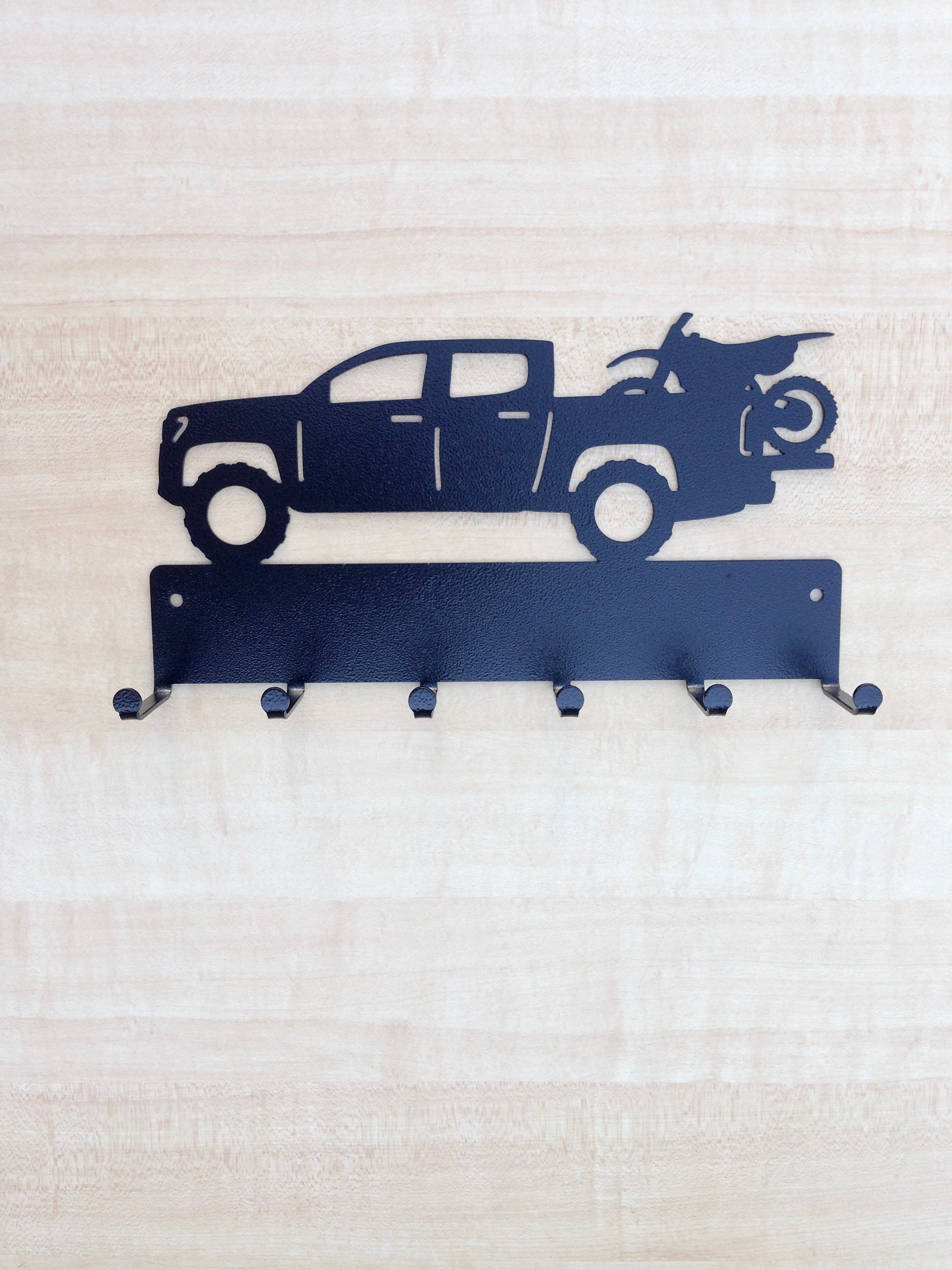 Truck With Dirt Bike in Back Key Holder Decorative Key Hooks | Etsy
