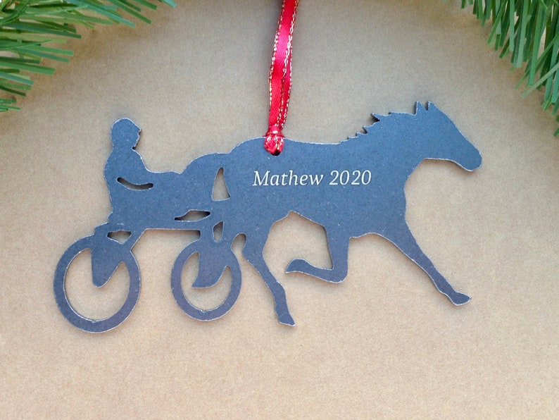 Harness Racing Metal Ornament Horse Racing Gifts Cart - Etsy