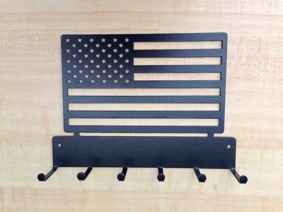 American Flag Key Holder, Personalized Key Hooks - Etsy