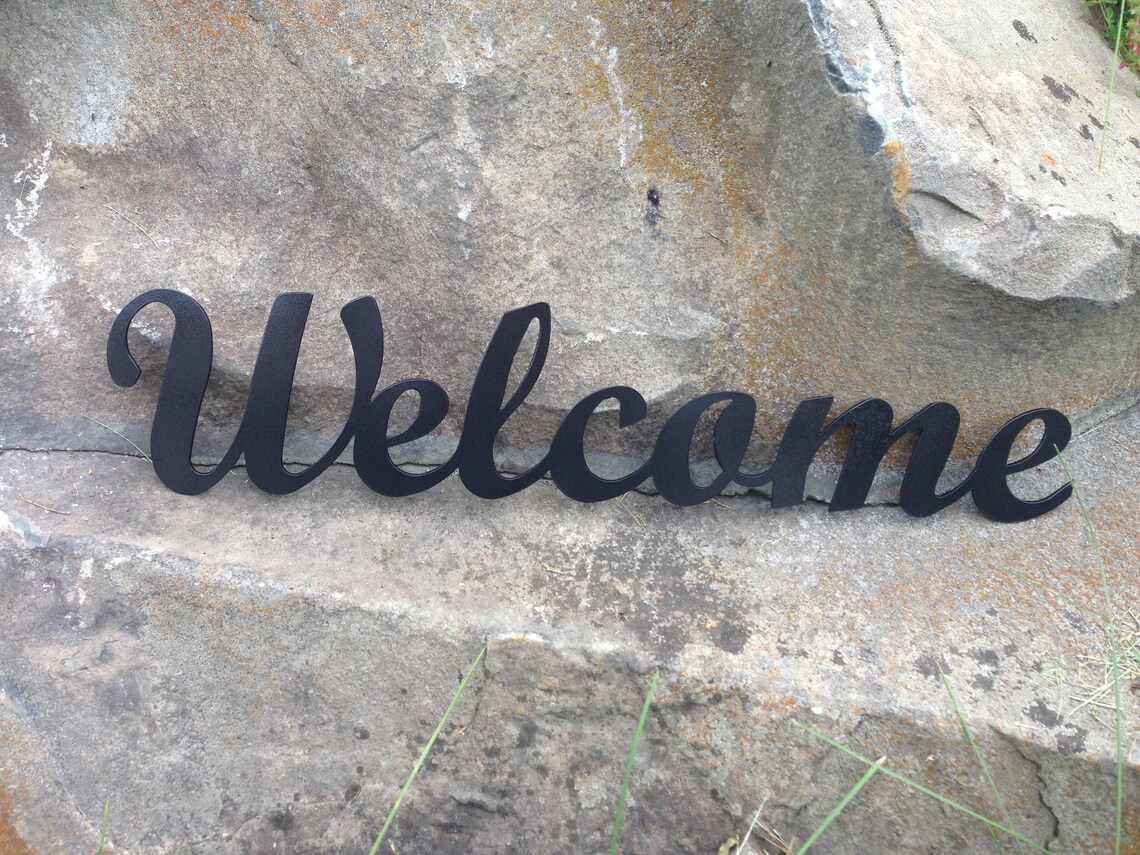 Welcome Sign Metal Letters - Etsy
