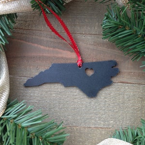 North Carolina State Outline Metal Ornament - Etsy