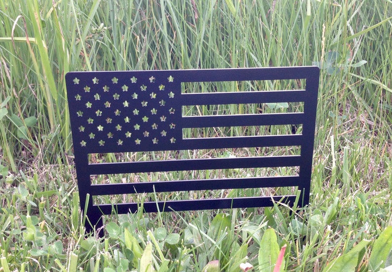 American Flag Metal Yard Sign, Garden Flag - Etsy