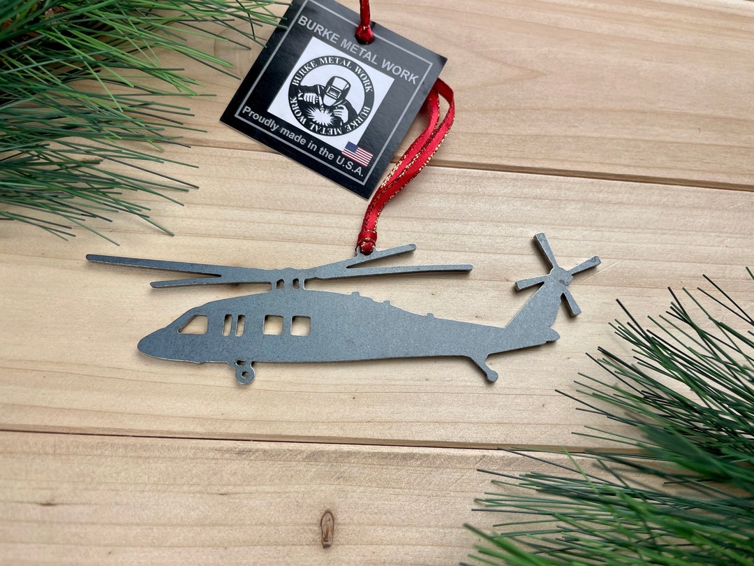 Helicopter Christmas Ornament, Army Helicopter Ornament, Military Gifts ...