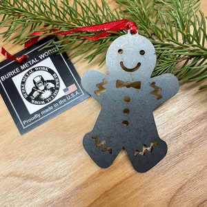Gingerbread Man Ornament, Personalized Gift, Metal Christmas Ornament ...