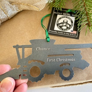 Combine Harvester Ornament, Christmas Ornament, Country Decor ...