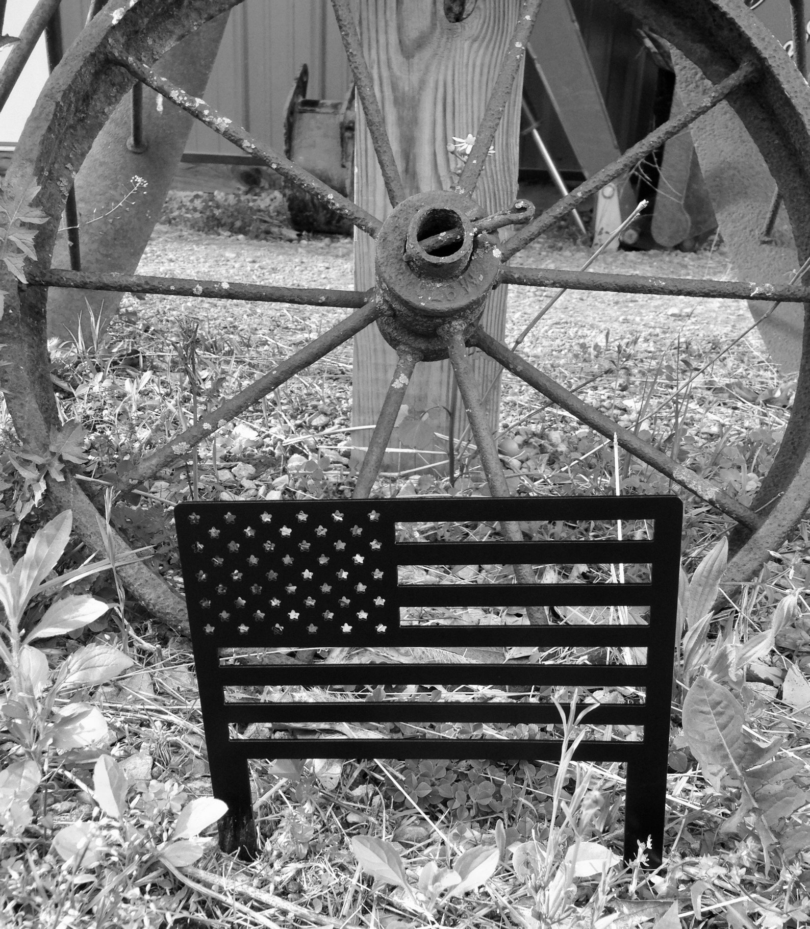 American Flag Metal Yard Sign, Garden Flag - Etsy