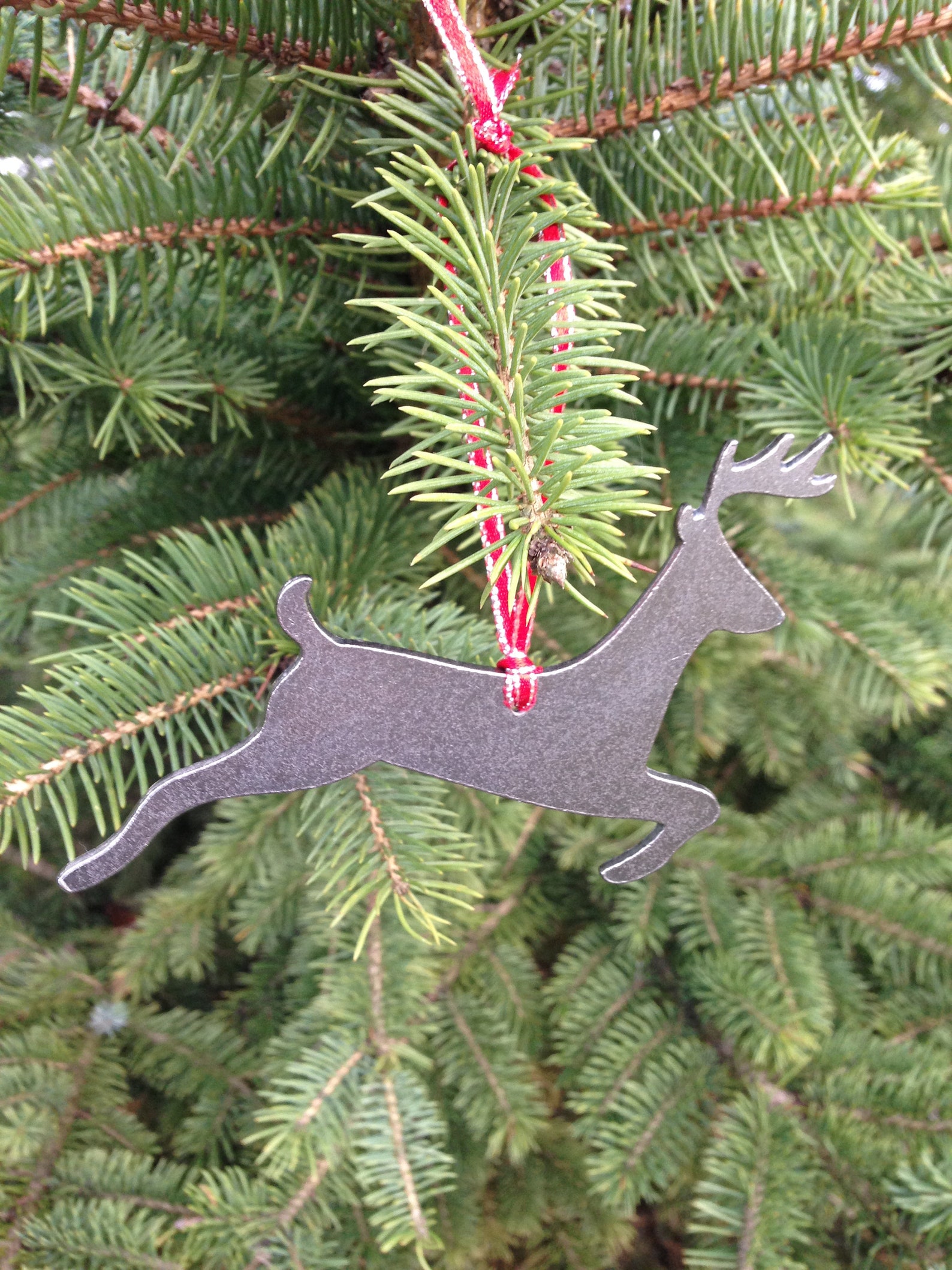 Santa's Reindeer Christmas Ornament Holiday Ornament - Etsy