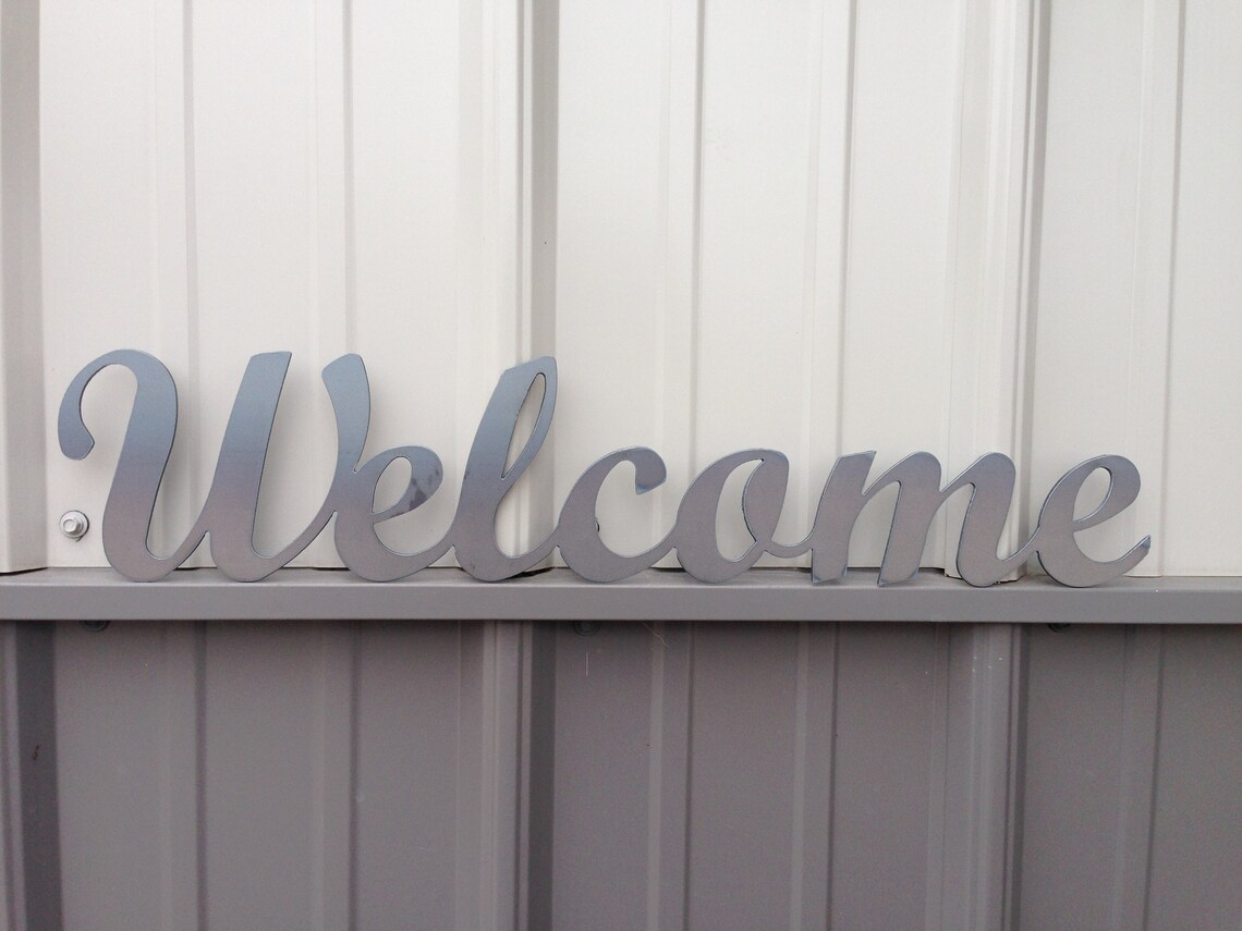 Welcome Sign Metal Letters - Etsy